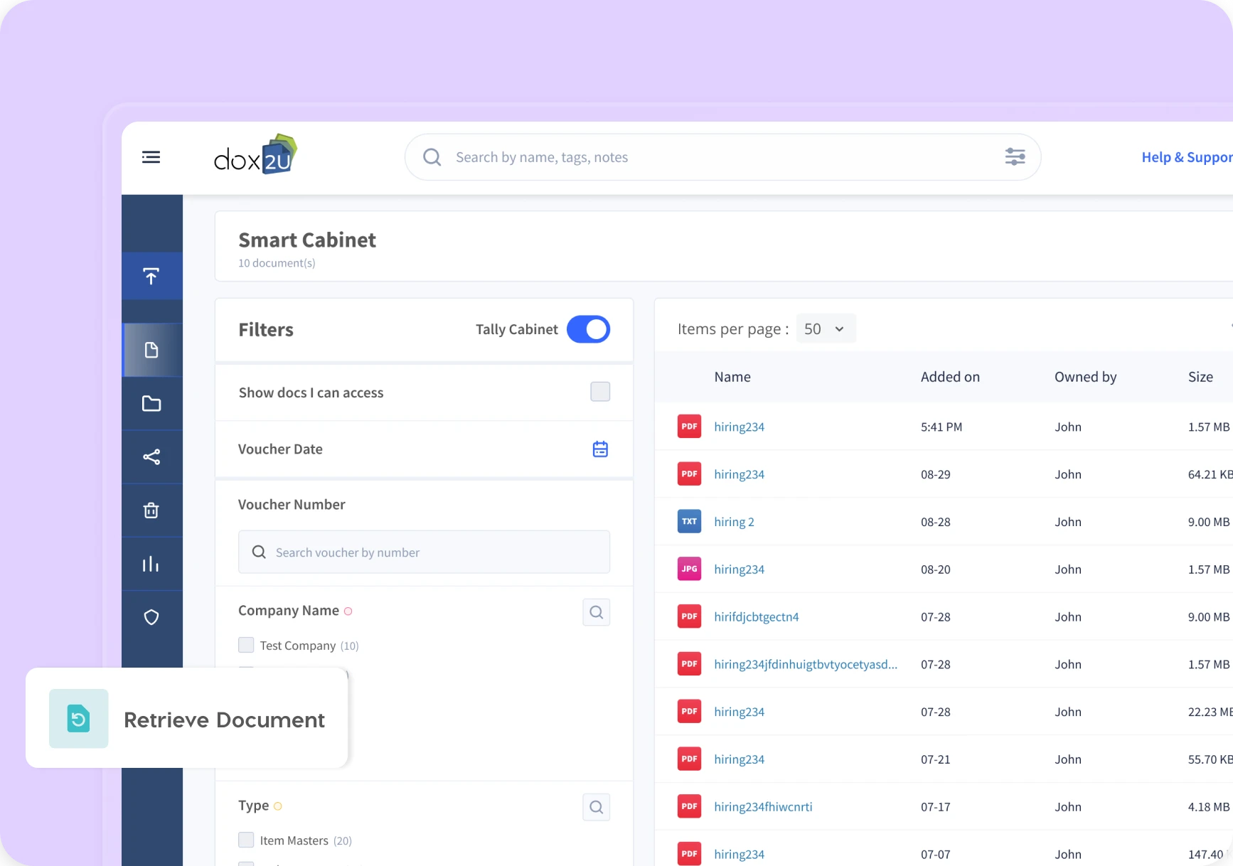 Smart Document Management for Teams & Tally Users | dox2U